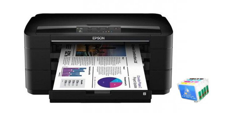 Цветной принтер Epson WorkForce WF-7010 с ПЗК и чернилами купить Санкт ...